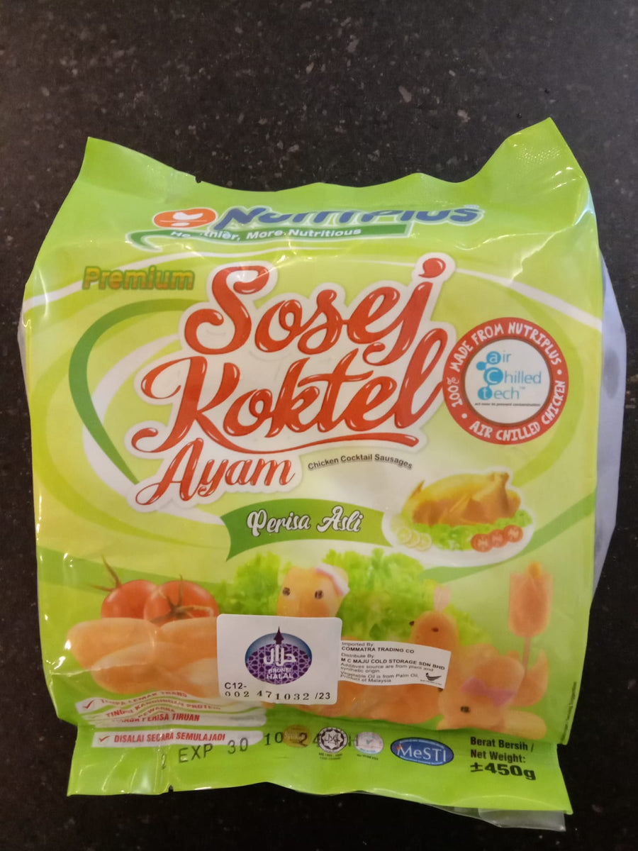 Nutriplus Cocktail Sausage Original 450g – MC Maju Cold Storage Sdn Bhd